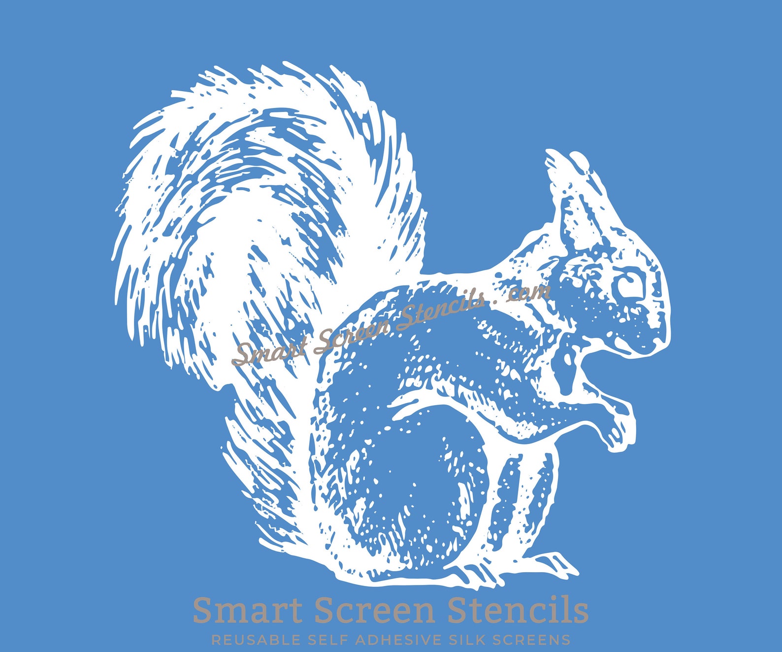 Hand Drawn Squirrel Silkscreen Stencil Reusable | Etsy