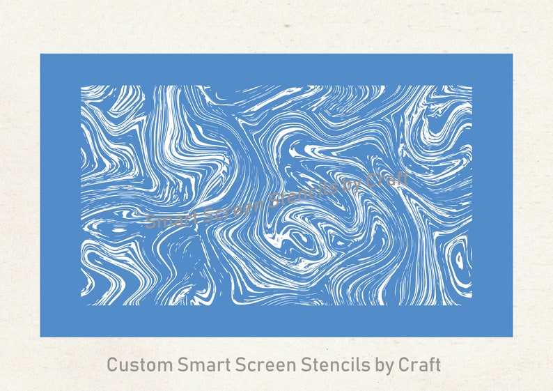 Seamless Marble Effect Silkscreen Stencil Reusable Self | Etsy