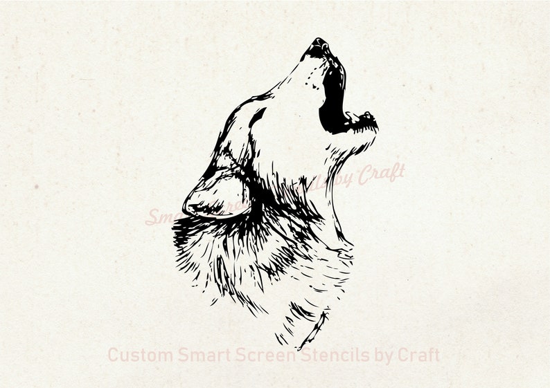 Howling Wolf Silkscreen Stencil Reusable Selfadhesive - Etsy