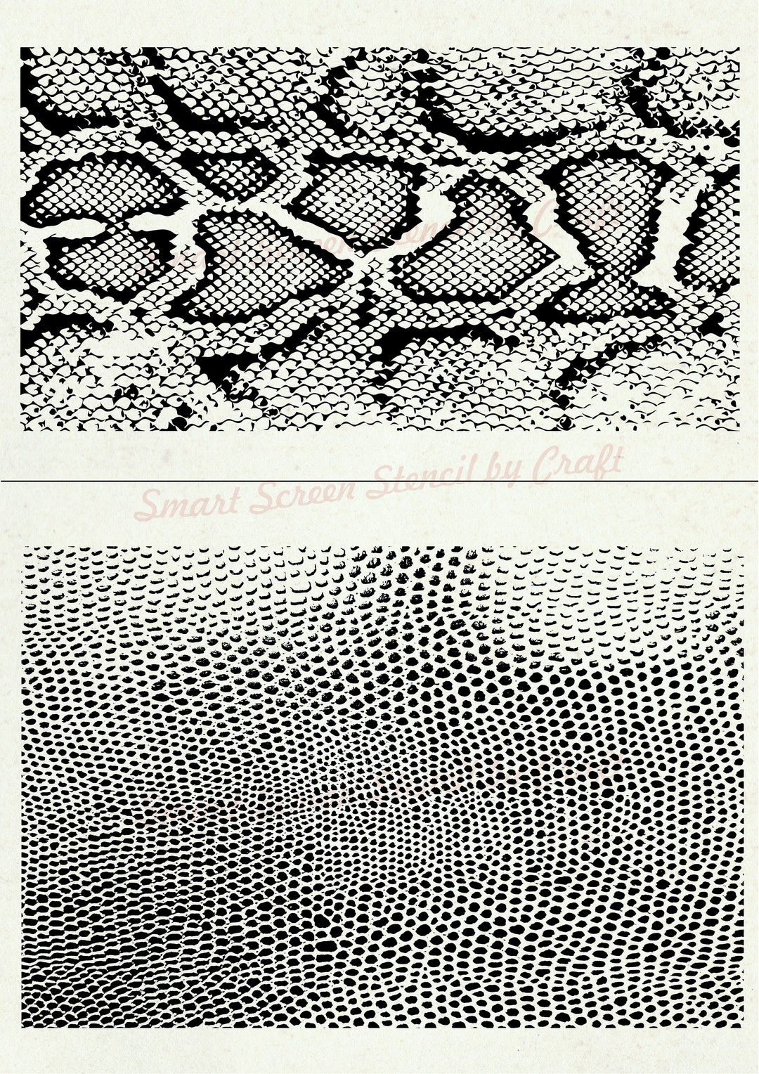 Reusable Snake Skin Silkscreen Stencil - Self Adhesive - Fabric, Clay ...
