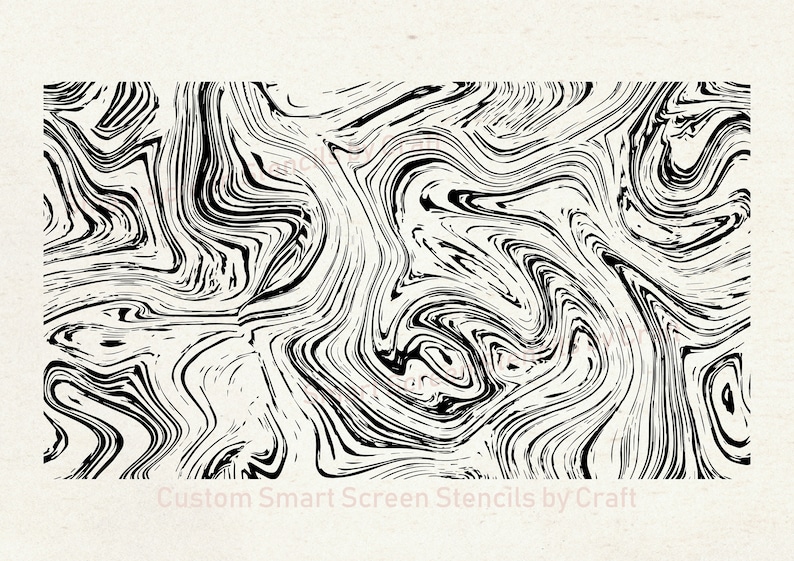 Seamless Marble Effect Silkscreen Stencil - Reusable, Self Adhesive ...