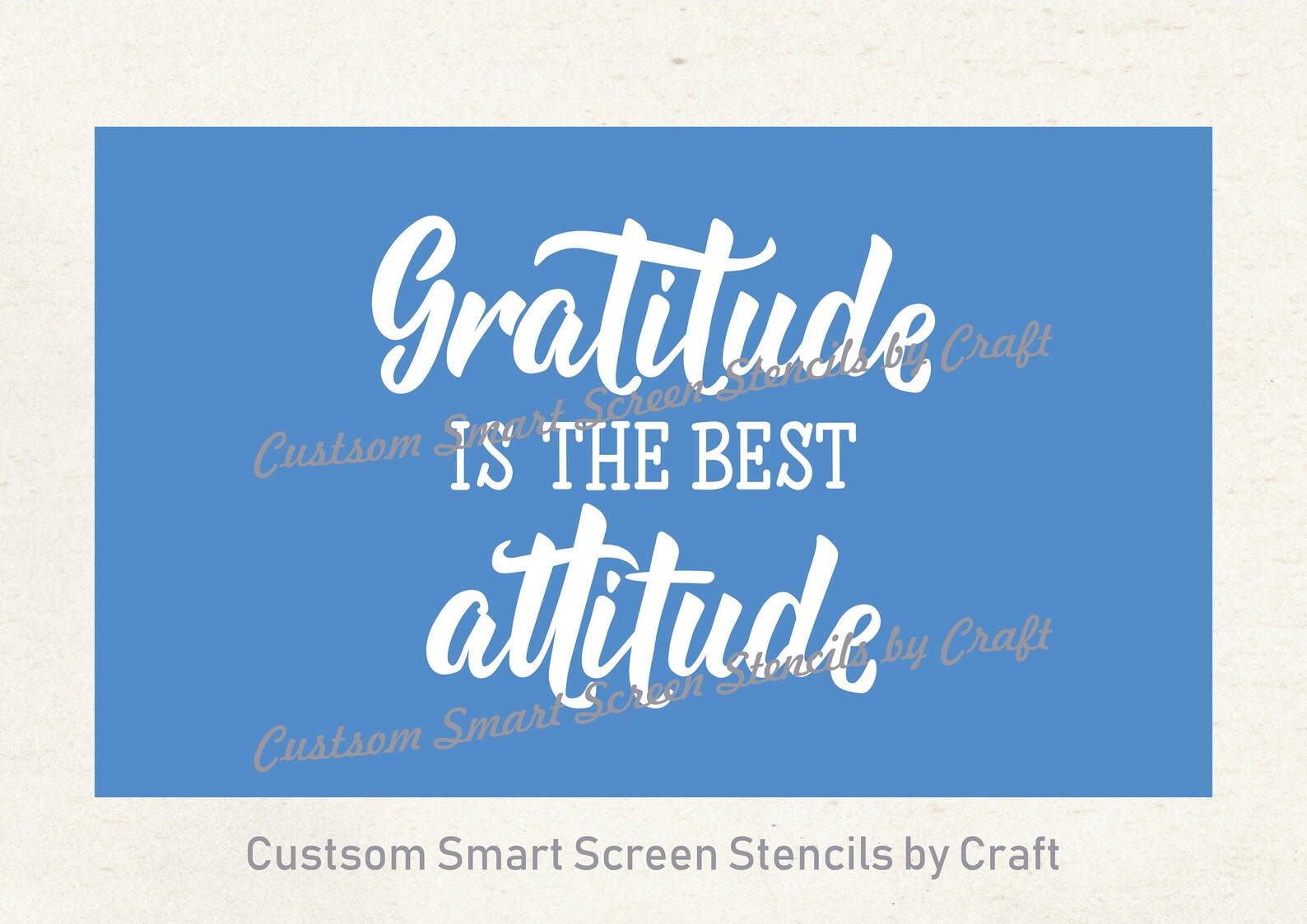 Gratitude is the best Attitude Custom Reusable SilkScreen | Etsy