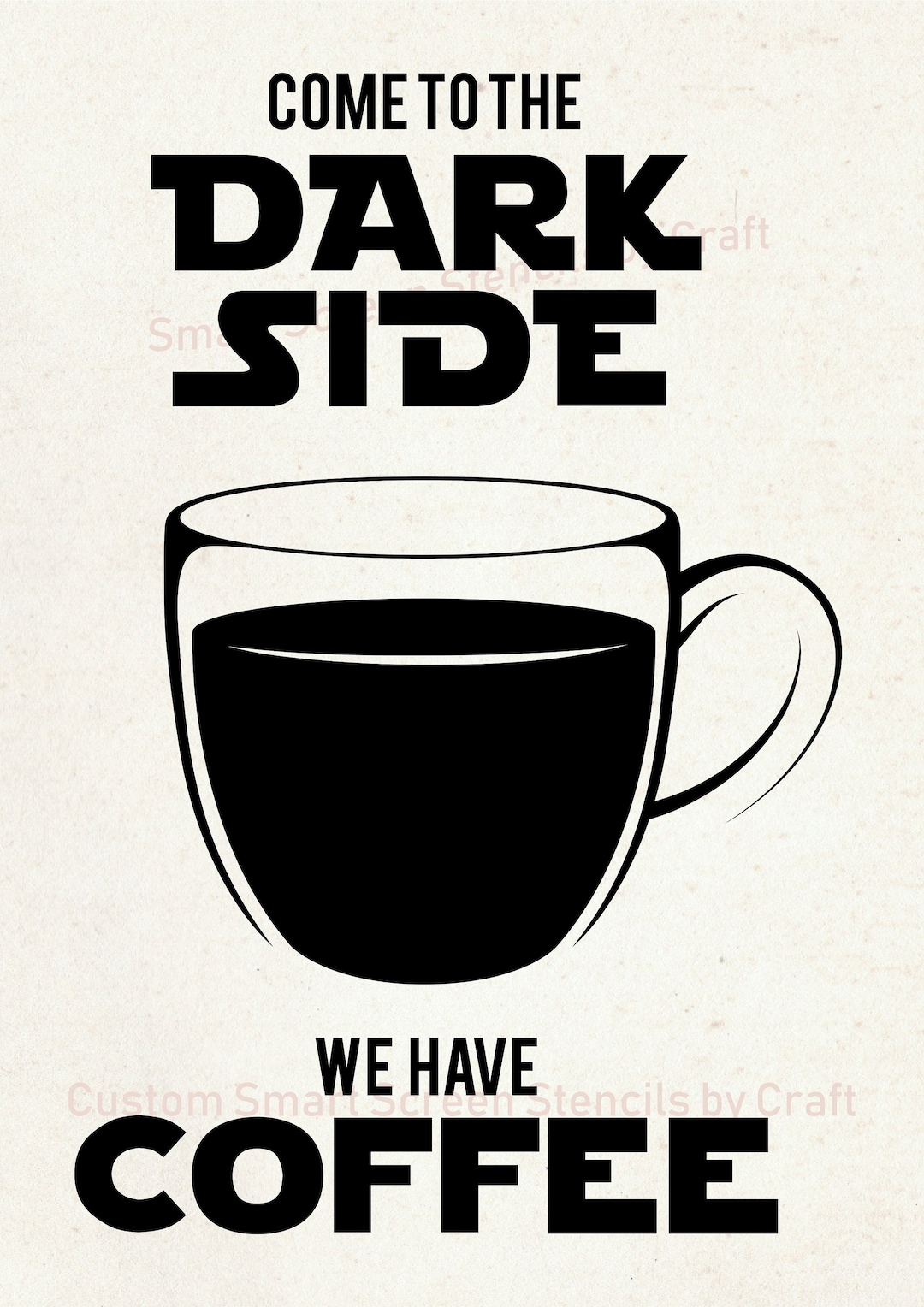 Star Wars Coffee Silk Screen Stencil Reusable, Self Adhesive Fabric ...