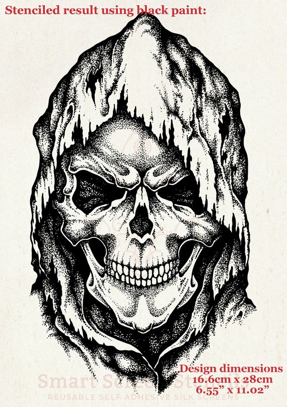 Grim Reaper Face Drawing