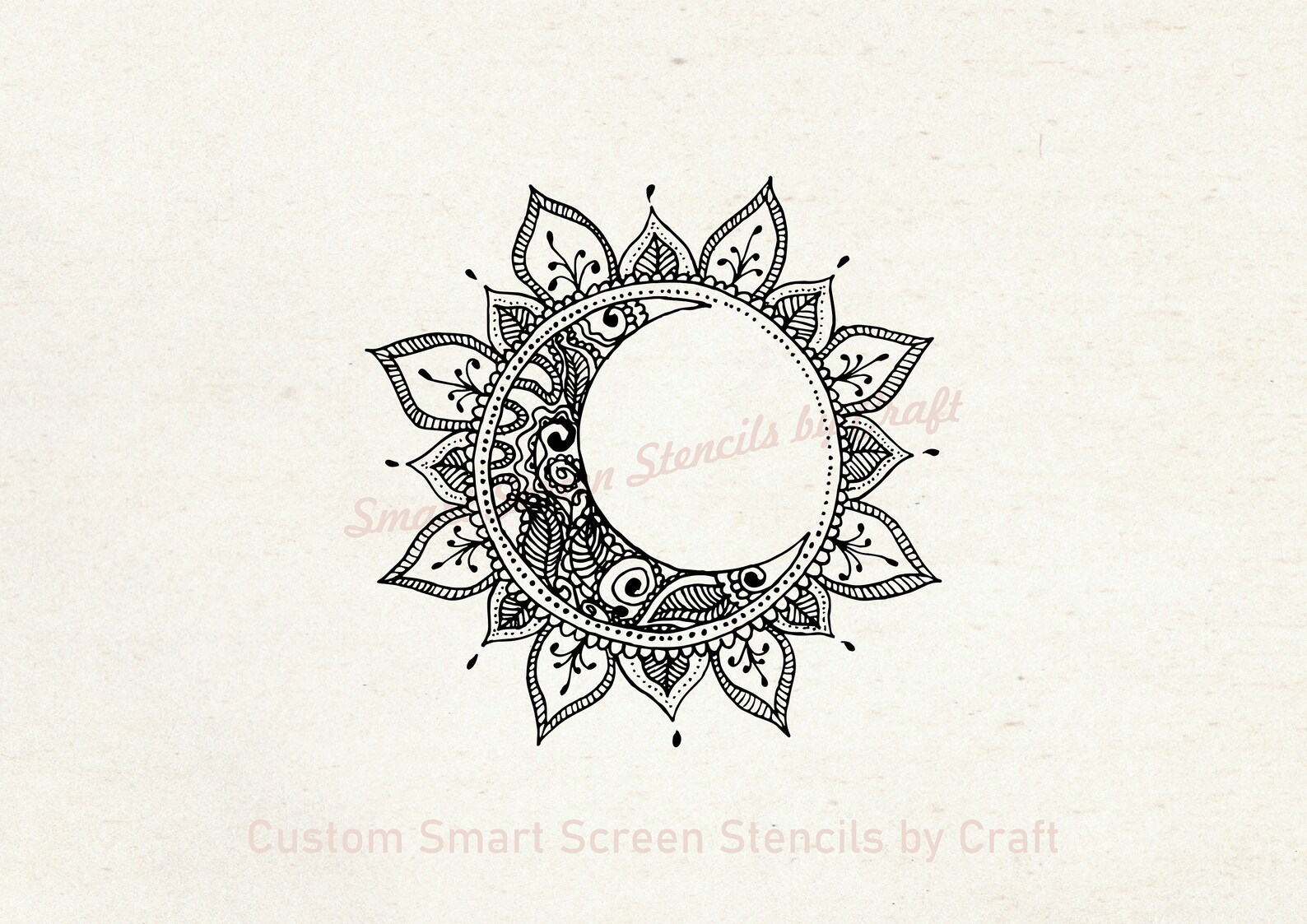 Boho Celestial Stencil, Sun and Moon Design, Reusable Silkscreen ...
