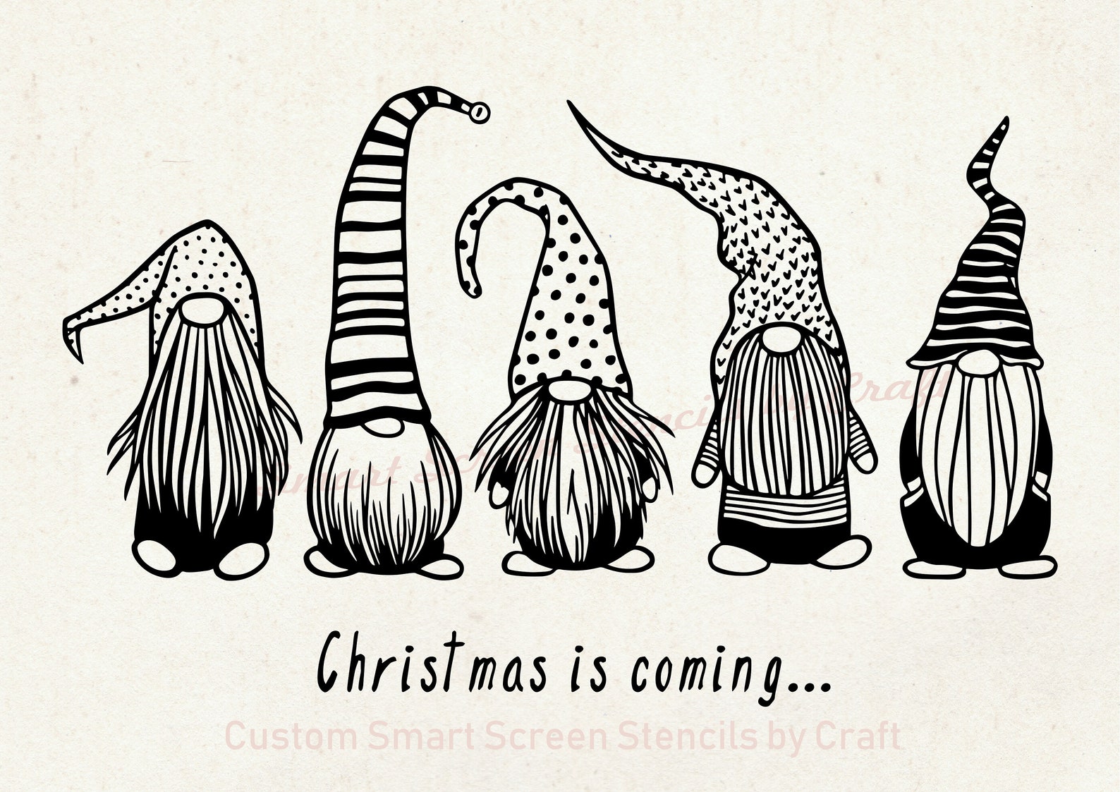 Nordic Nisse SilkScreen Stencil Reusable Selfadhesive | Etsy