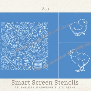 Seamless Easter Eggs Smartscreen Stencil Reusable, Self Adhesive Canvas ...