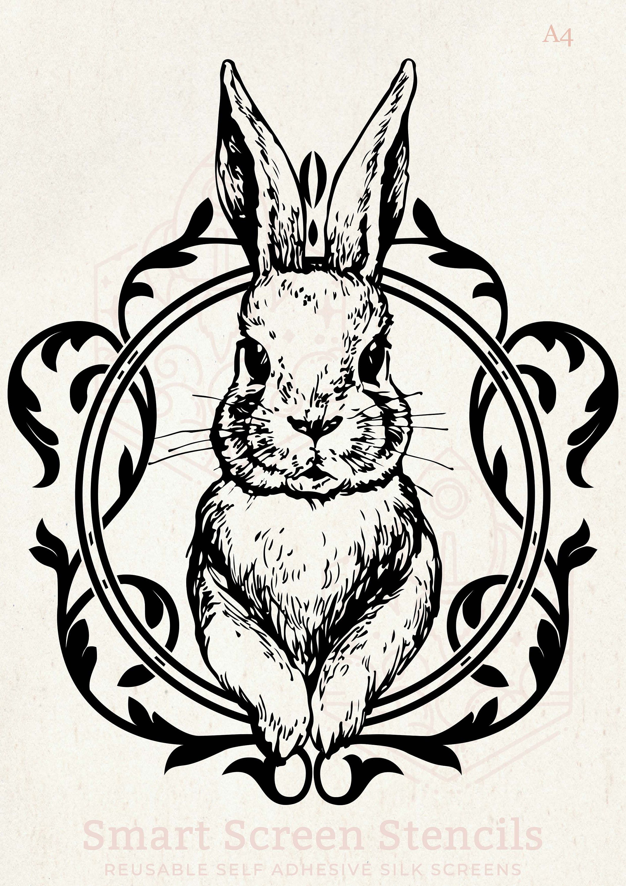 White Rabbit Stencil