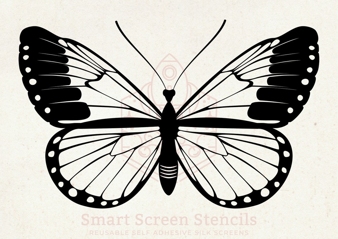 Butterfly Silkscreen Stencil - Custom, Reusable, Adhesive - Canvas ...
