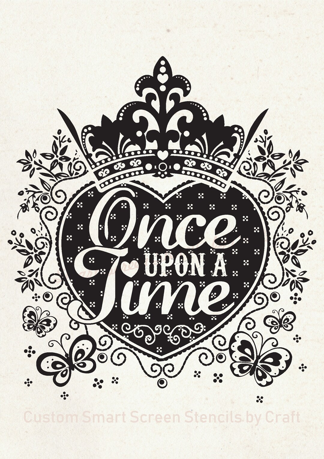 Once Upon a Time Fairytale - Custom Reusable Silkscreen Stencil ...