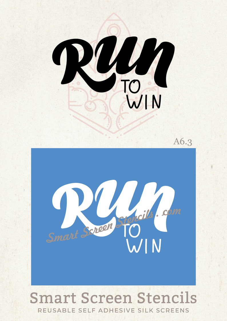 Swim Cycle Run Quote SilkScreen Stencil Reusable | Etsy