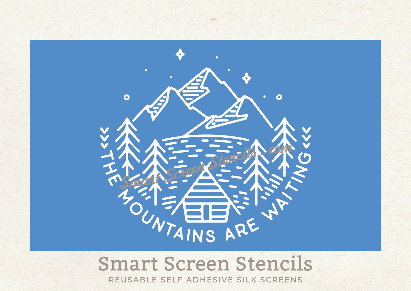 The Mountains Are Waiting Silkscreen Stencil Reusable - Etsy