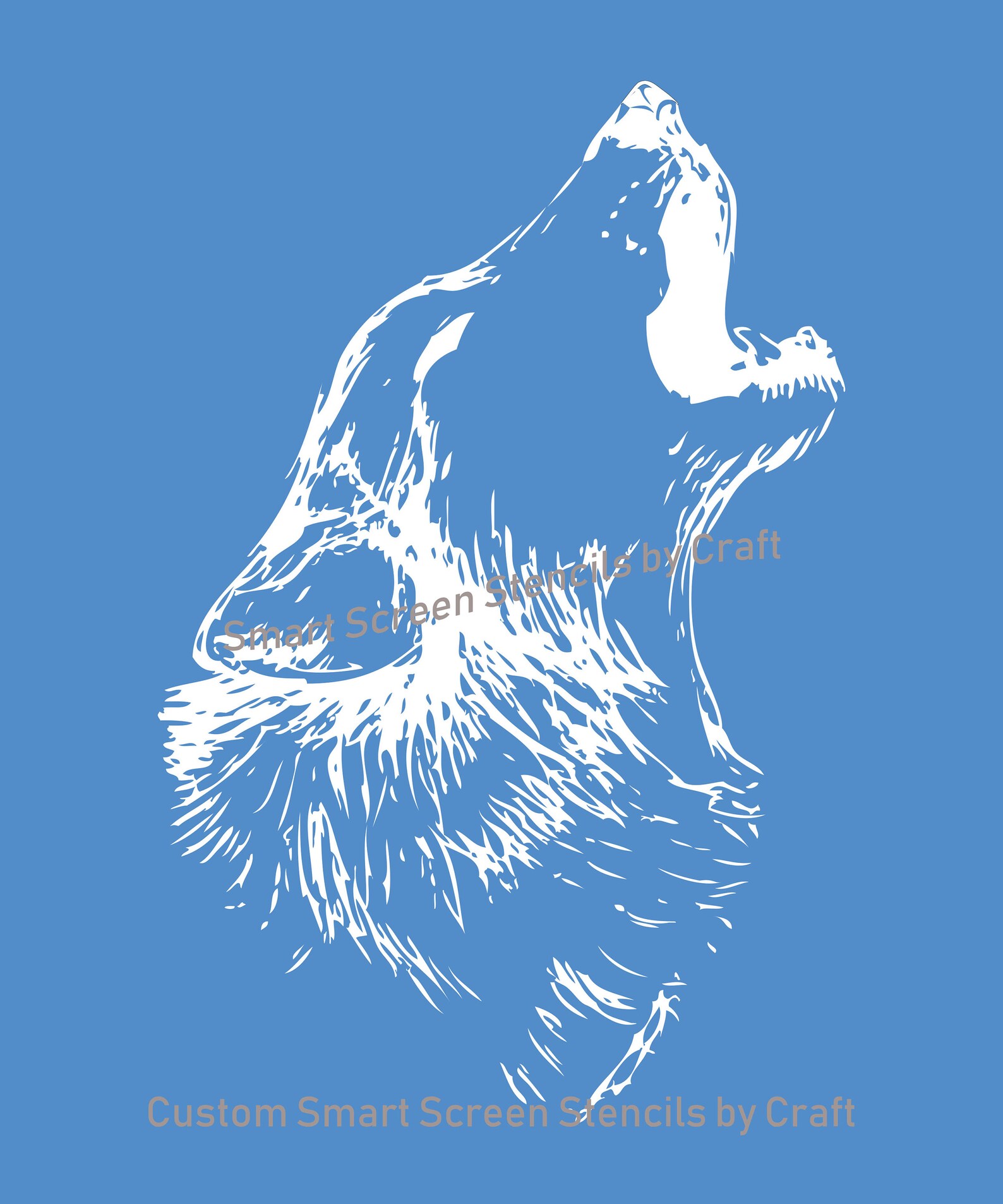 Howling Wolf Silkscreen Stencil Reusable Selfadhesive - Etsy