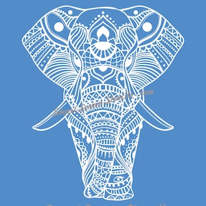 Mandala Elephant, Reusable Silkscreen, Mandala Screen Stencil, Elephant ...