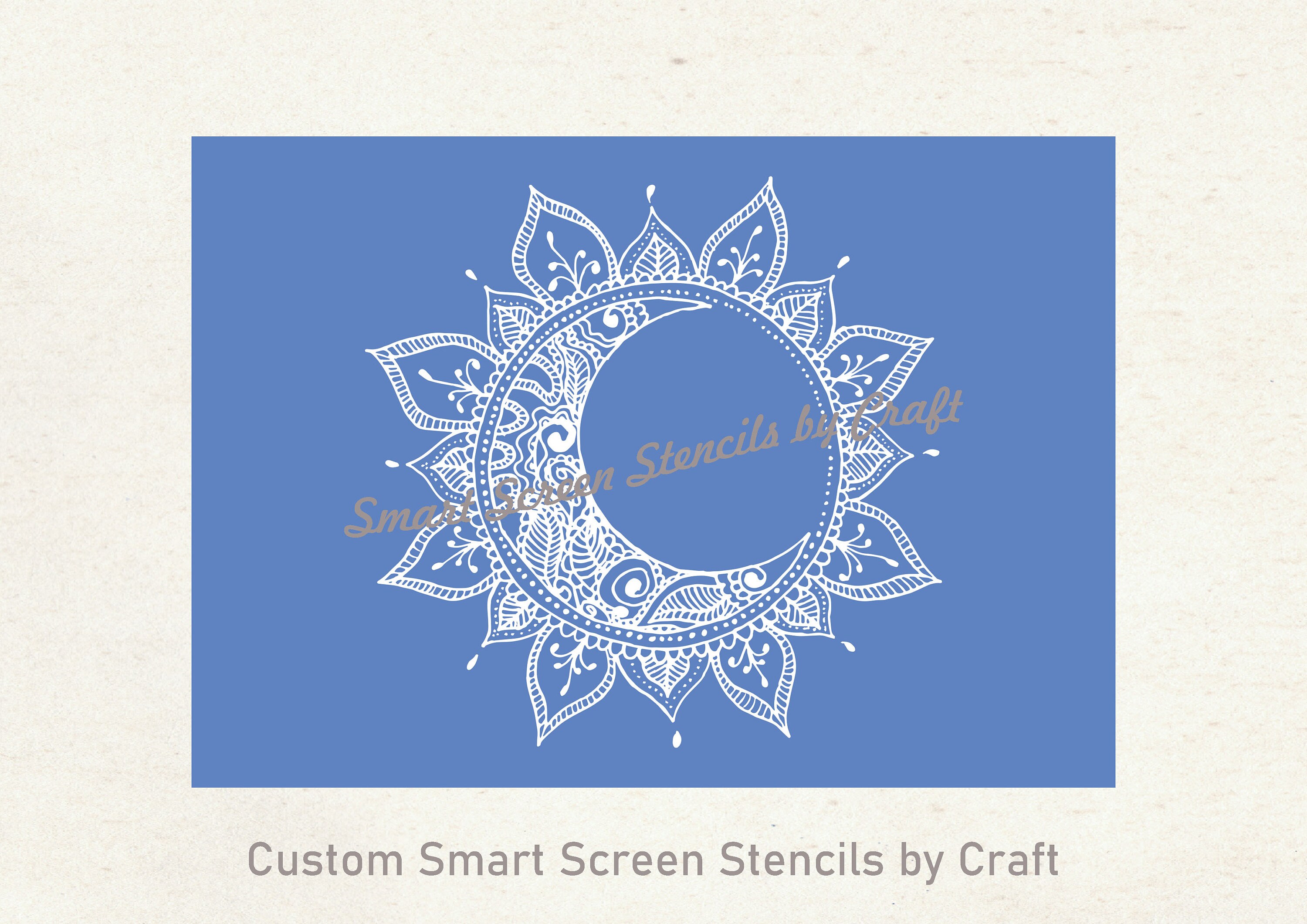 Boho Celestial Stencil, Sun and Moon Design, Reusable Silkscreen ...