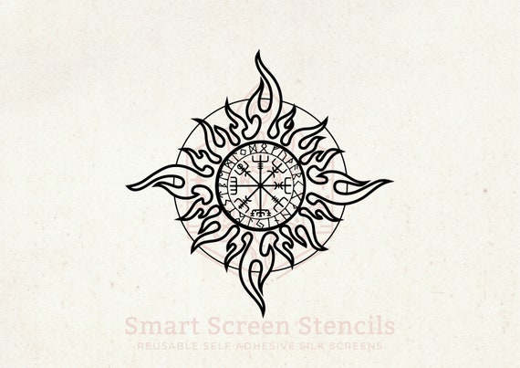 Celtic Sun Star Silkscreen Stencil Custom Reusable | Etsy