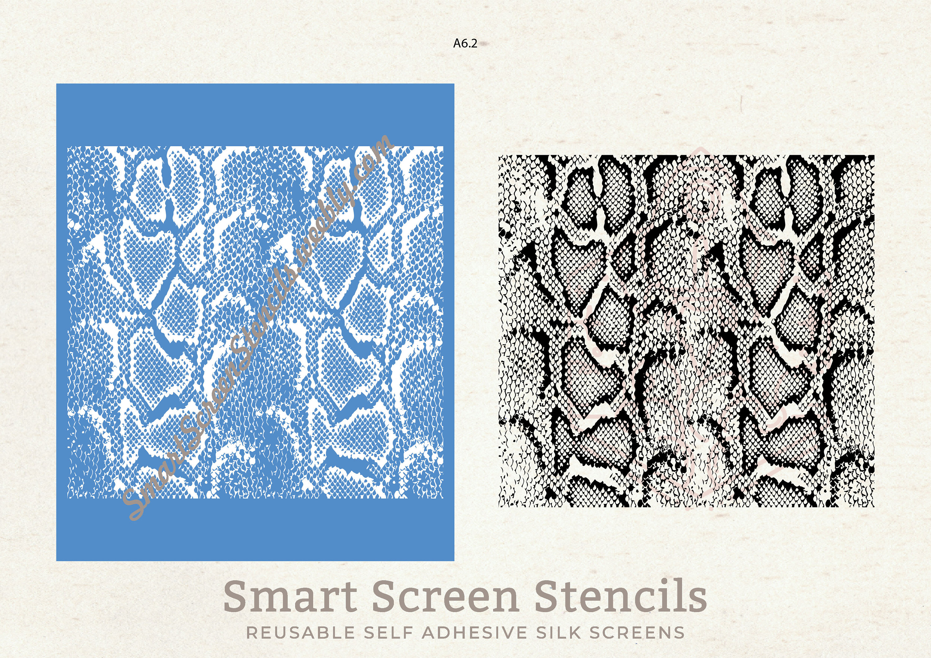 Reusable Snake Skin Silkscreen Stencil Self Adhesive | Etsy