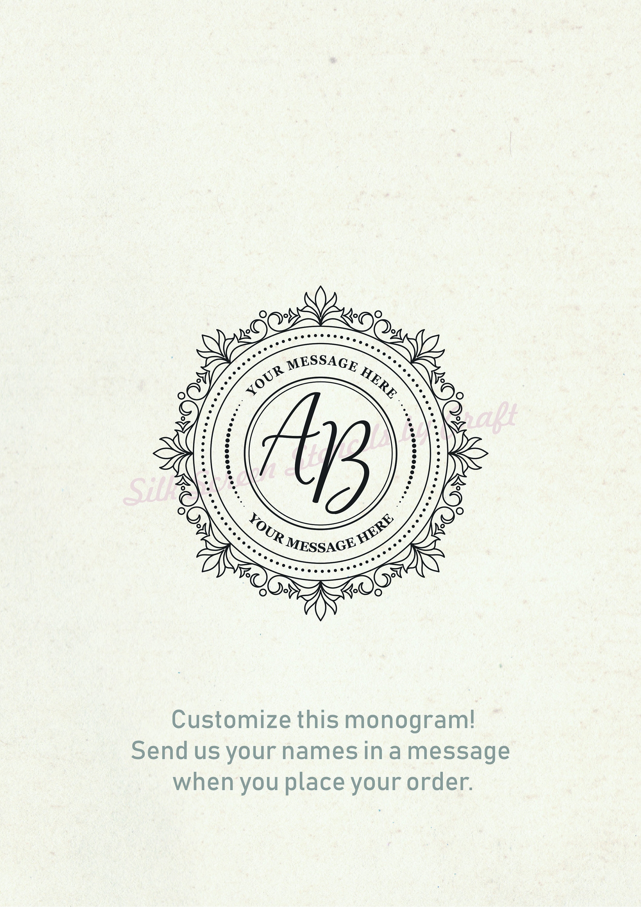 Personalized Wedding Monogram Reusable SilkScreen Stencil by | Etsy