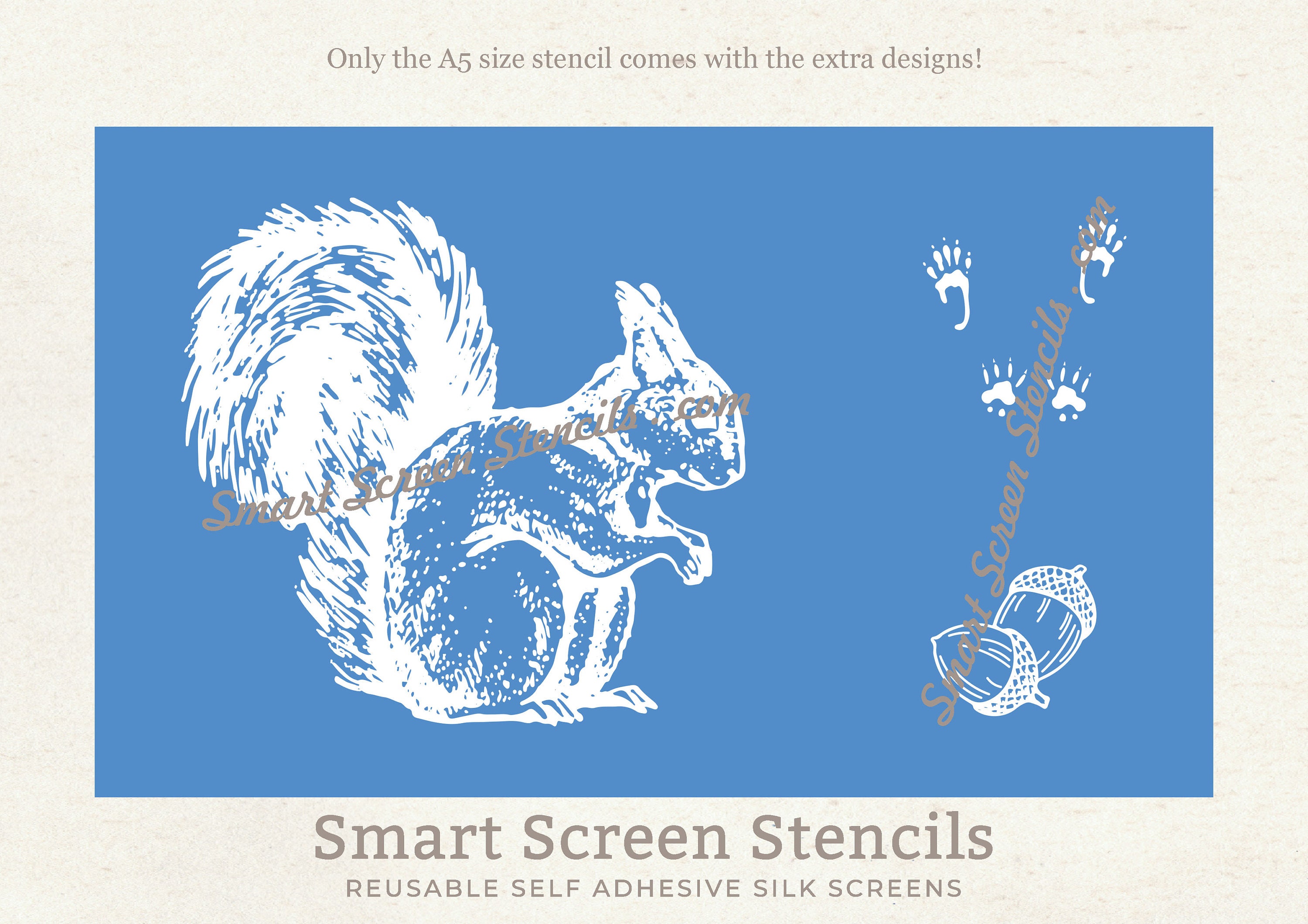 Running Squirrel Stencil
