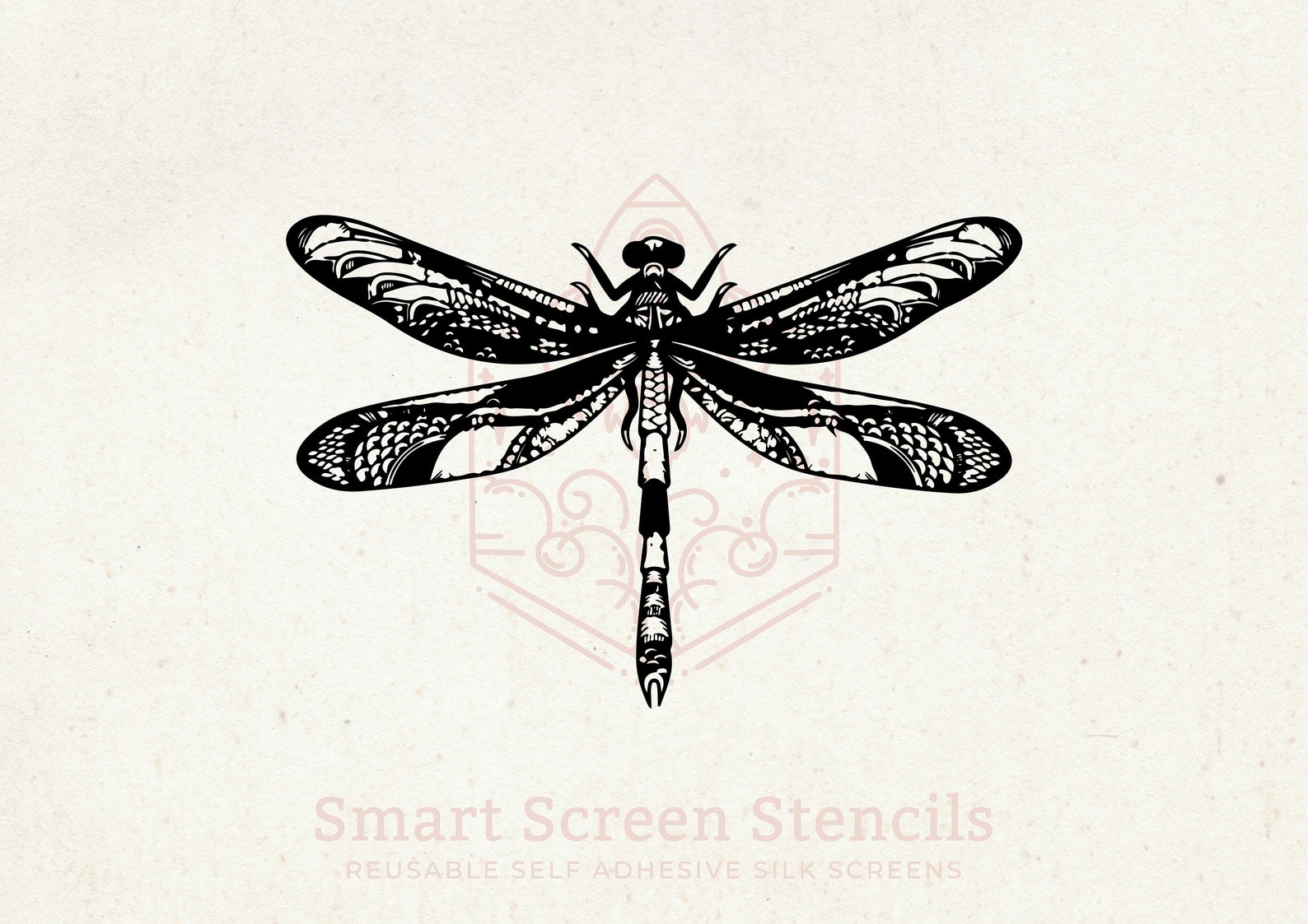 Dragonfly Silkscreen Stencil Custom Reusable Adhesive - Etsy