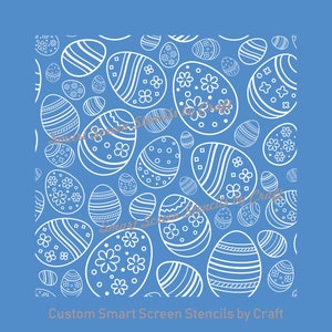 Seamless Easter Eggs Smartscreen Stencil Reusable, Self Adhesive Canvas ...