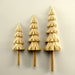 Three Unfinished Wooden Pine Trees, Handmade Wood Carved Trees, Wooden ...