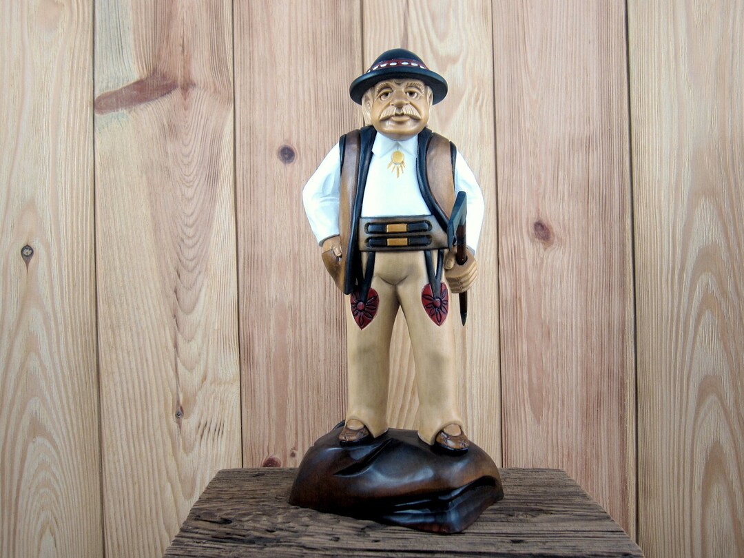 Polish Highlander Figurine: Woodcarving Sculpture - Etsy