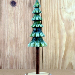 Rustic Small Pine Tree Sculpture for Home Decor, Handmade Wooden ...