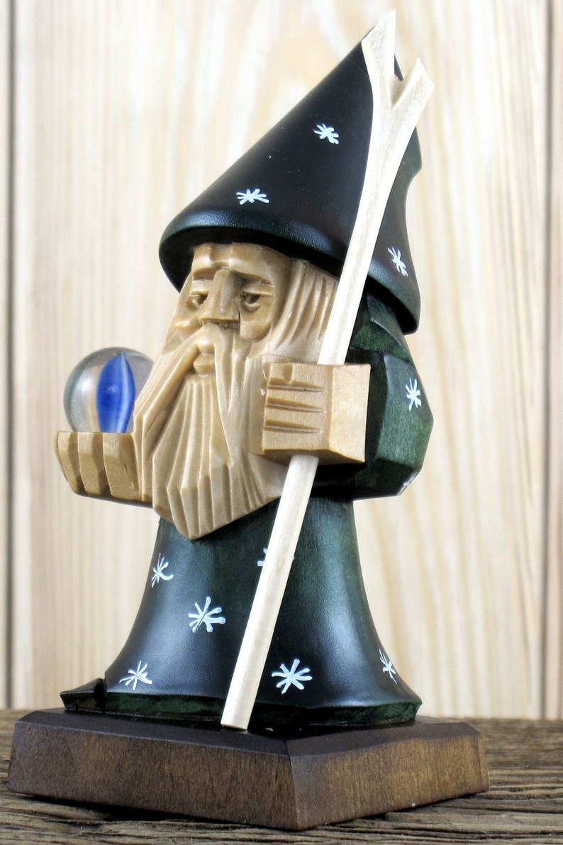 Carved Wizard With A Ball | Etsy