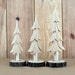 Three Unfinished Wooden Pine Trees, Handmade Wood Carved Trees, Wooden ...
