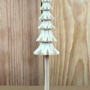 Rustic Small Pine Tree Sculpture for Home Decor, Handmade Wooden ...