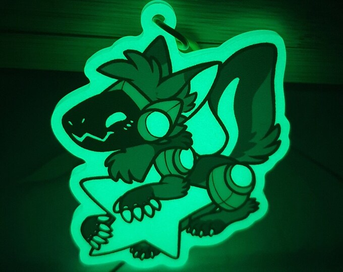 Glow in the Dark Protogen Keychain - Etsy
