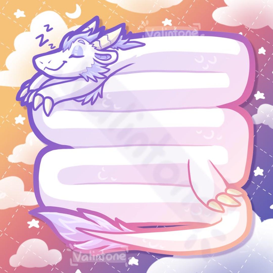 Sleepy Sunset Dragon Sticky Notes - Etsy