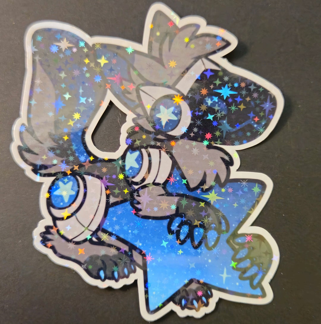 Holographic Starry Protogen Vinyl Sticker - Etsy
