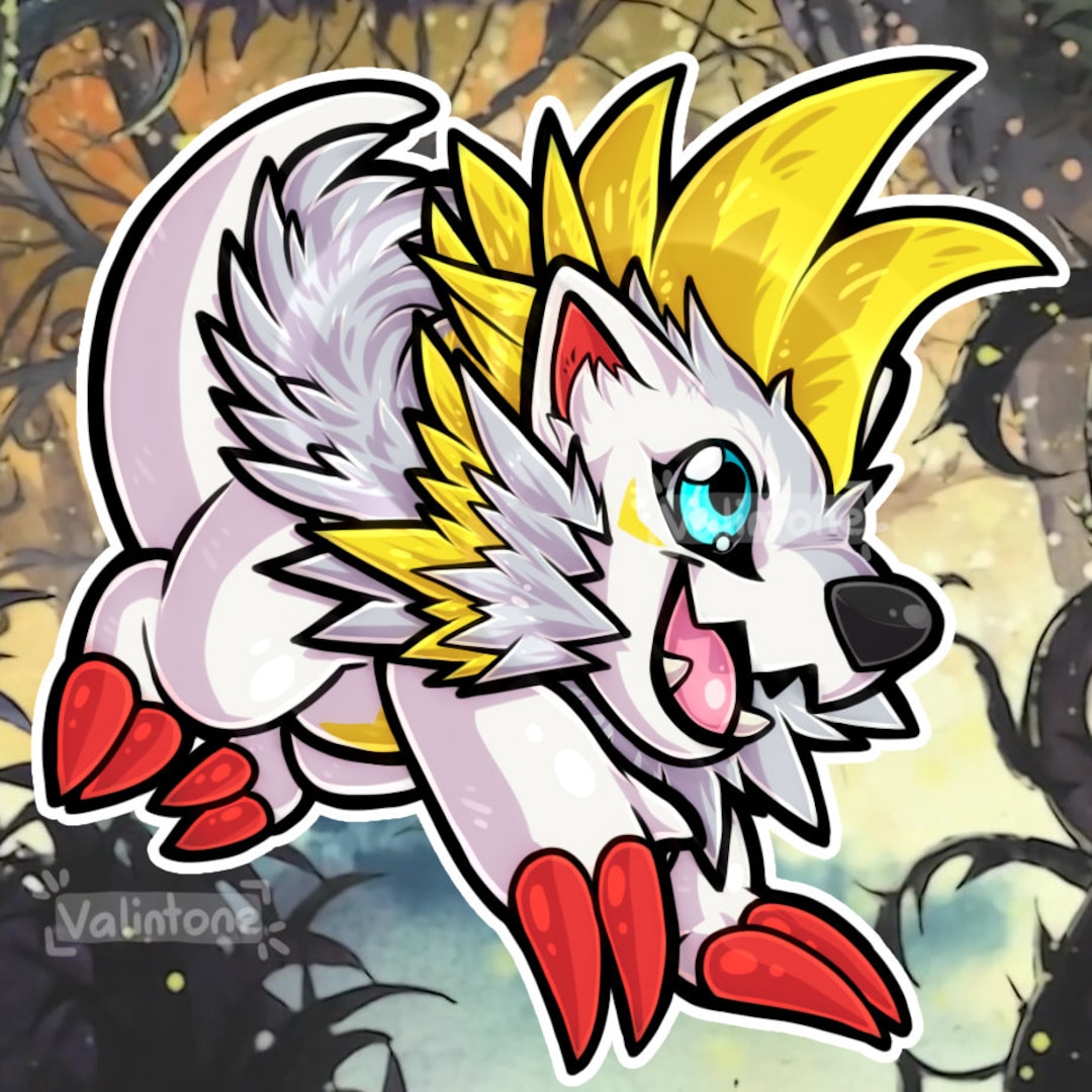 Digimon Herissmon Vinyl Sticker - Etsy