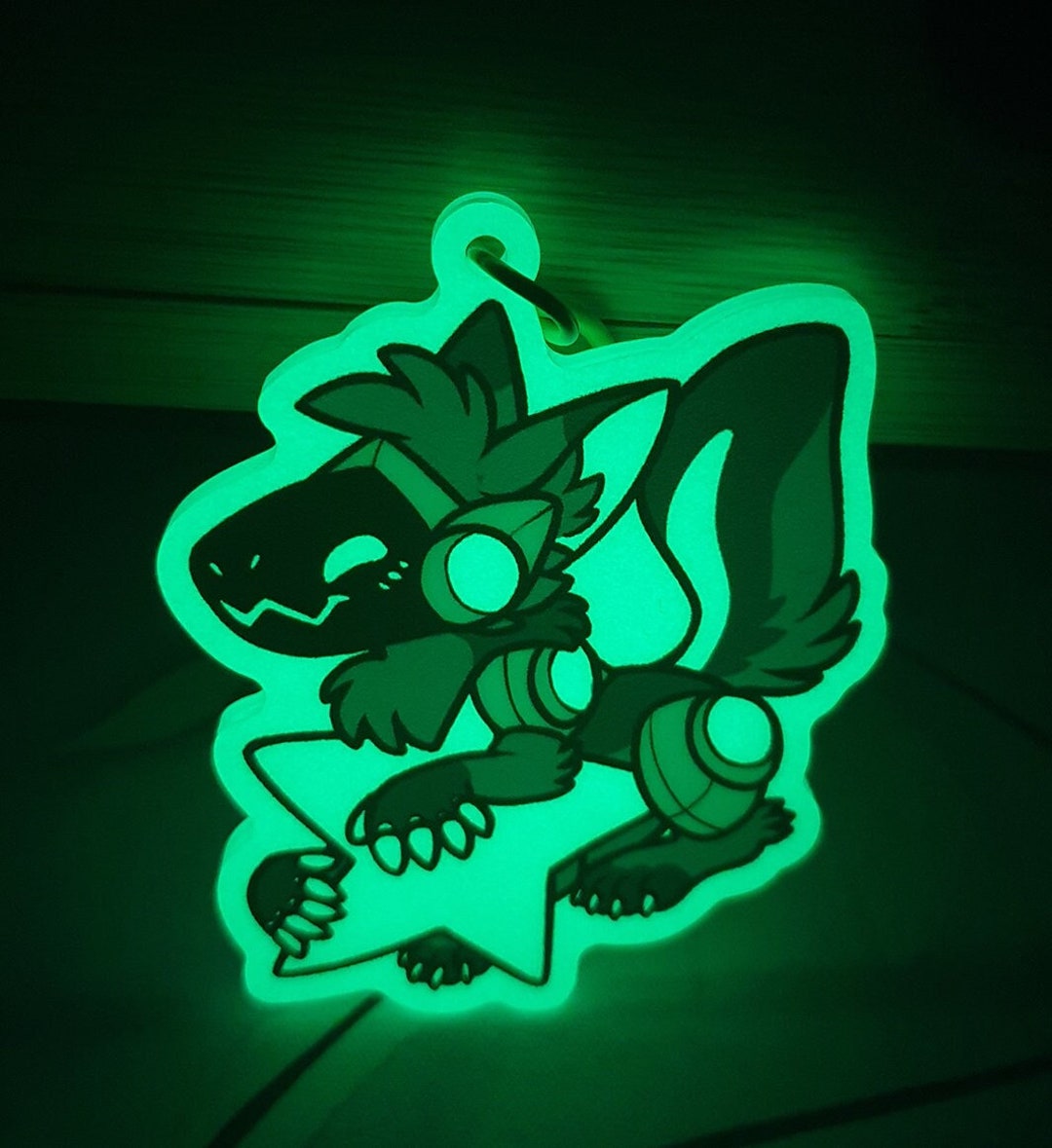 Glow in the Dark Protogen Keychain - Etsy