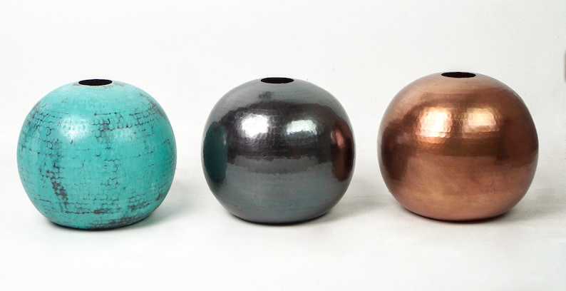 Round Copper Lampshade Only - Oxidized Copper Pendant Light - Green ...