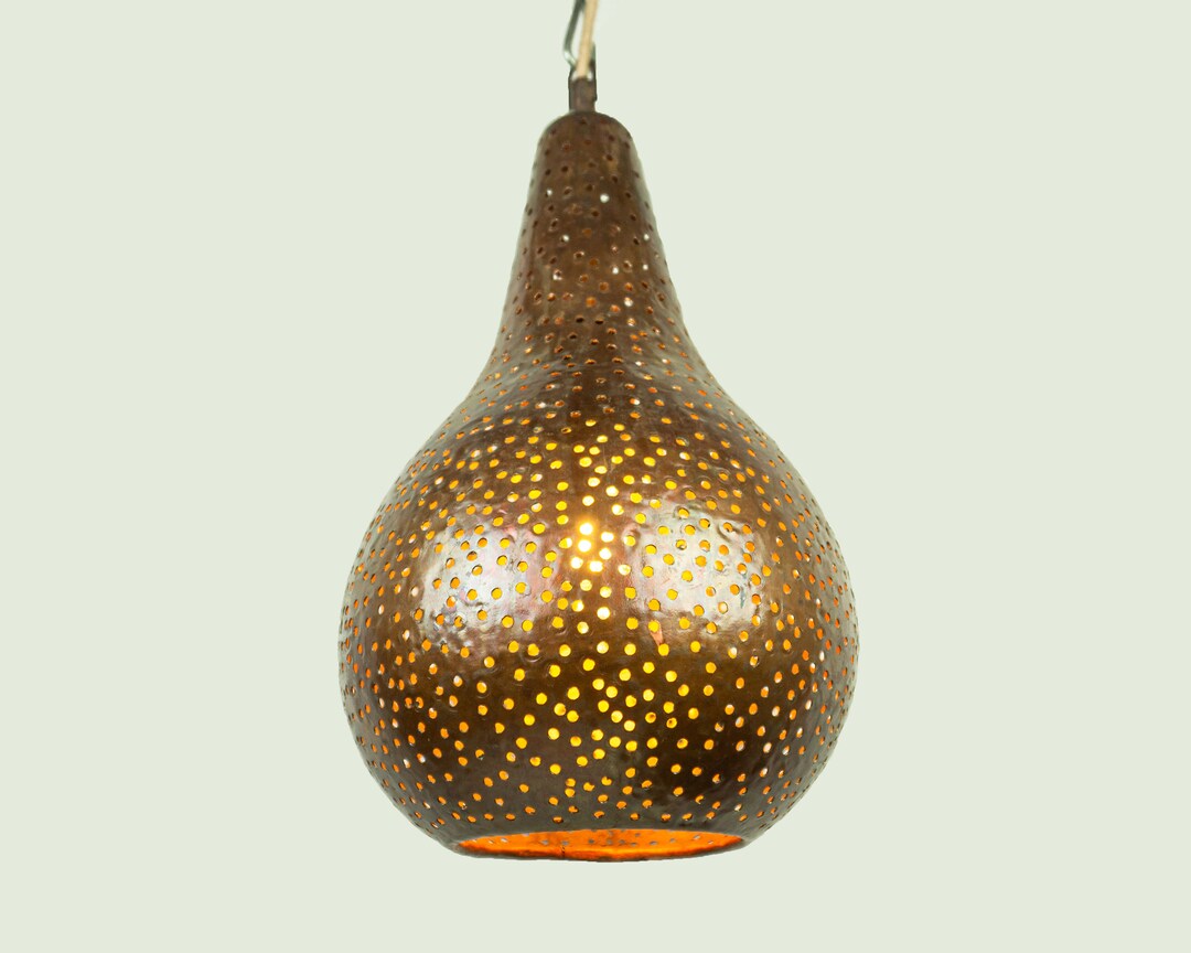 Bulb Copper Pendant Light- Handmade Copper Kitchen Island Lighting ...