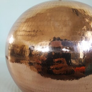 Polished Copper Pendant Light - Hammered Copper Light Fixture - Copper ...