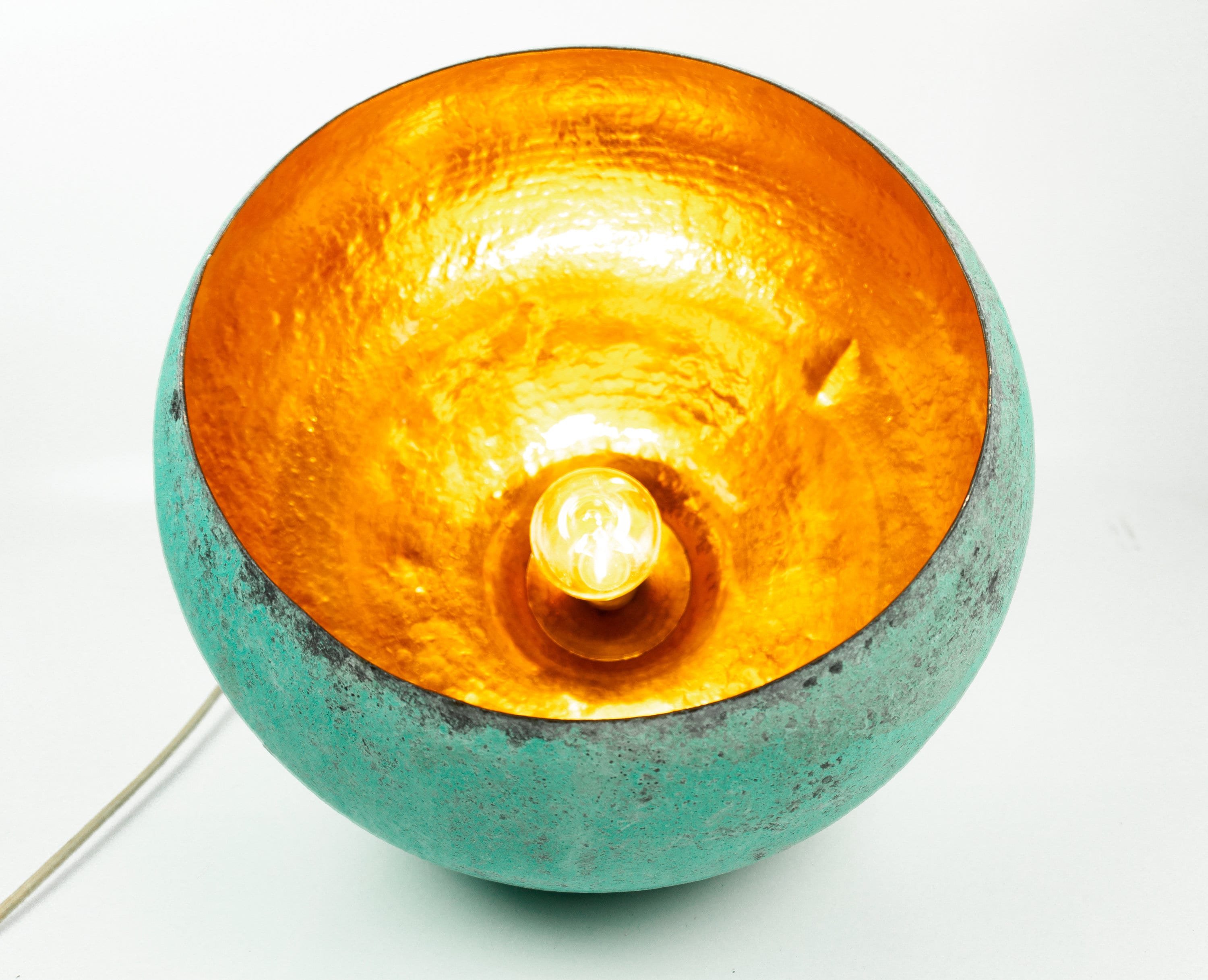 Green Patina Copper Pendant Light Oxidized Copper Kitchen | Etsy