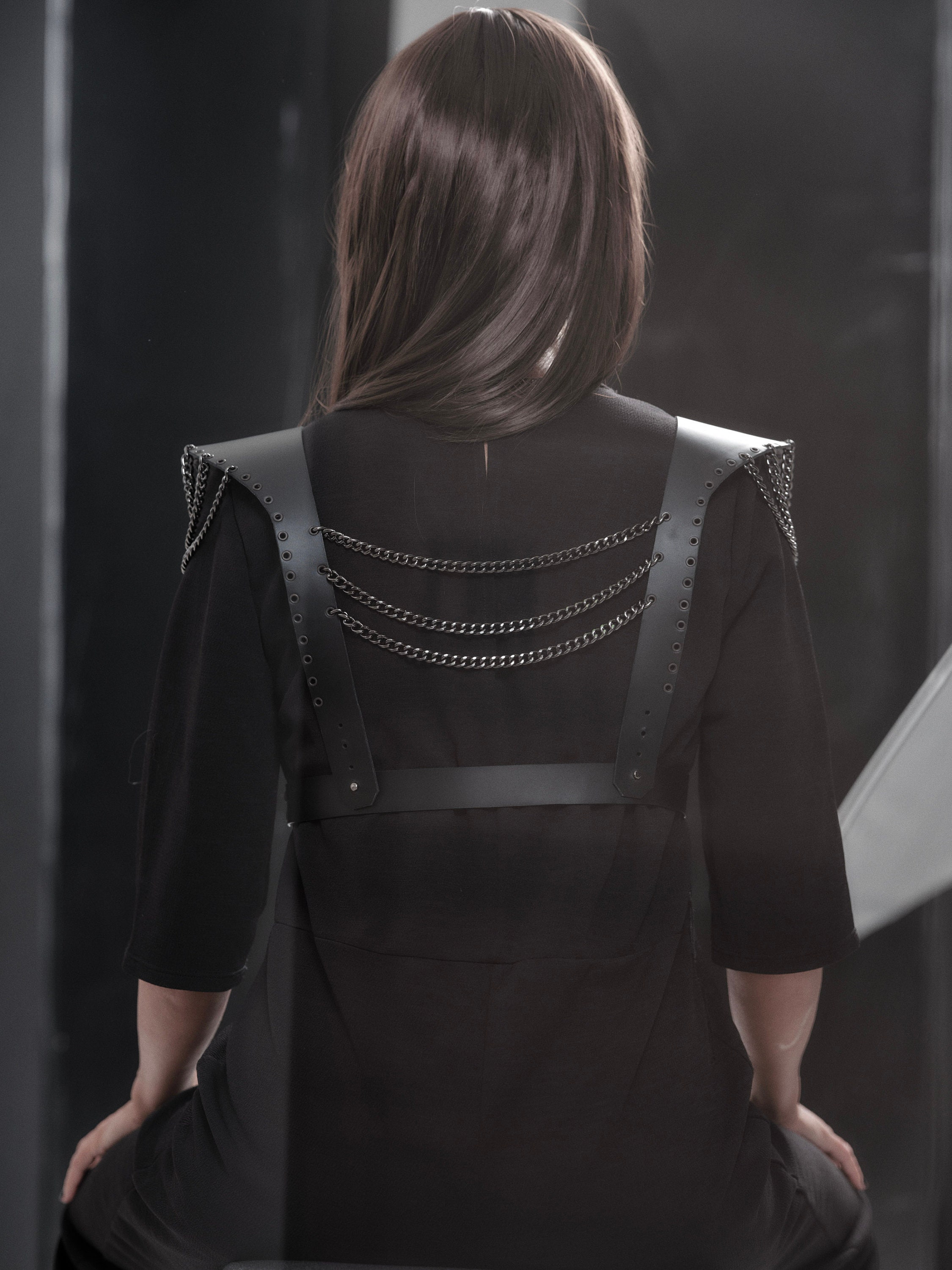 Body Harness Leather Chain Harness Avant-garde Leather - Etsy