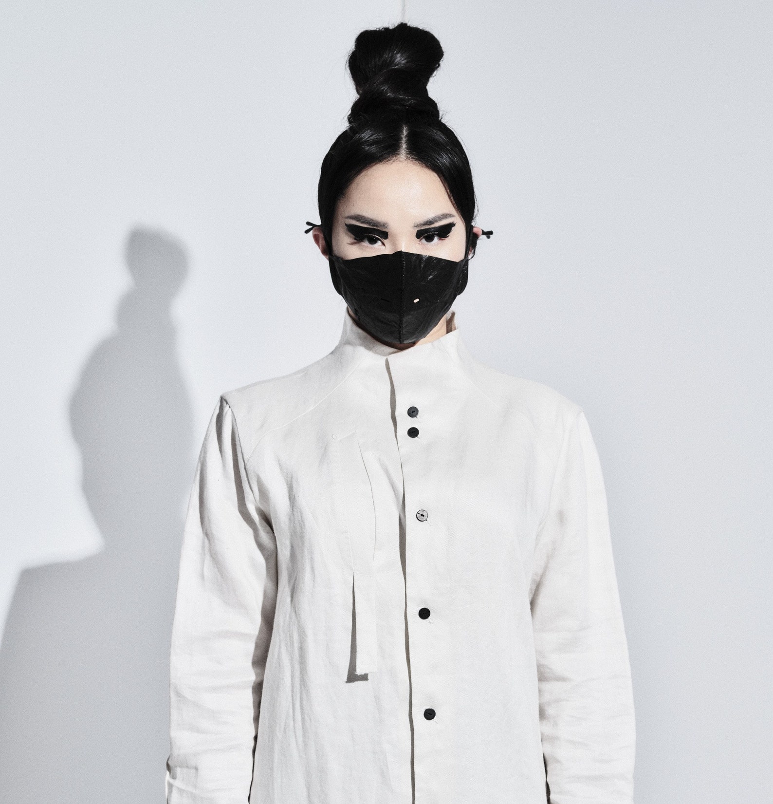 Leather Face Mask, Black Face Mask, Avant-garde Leather Face Mask by ...