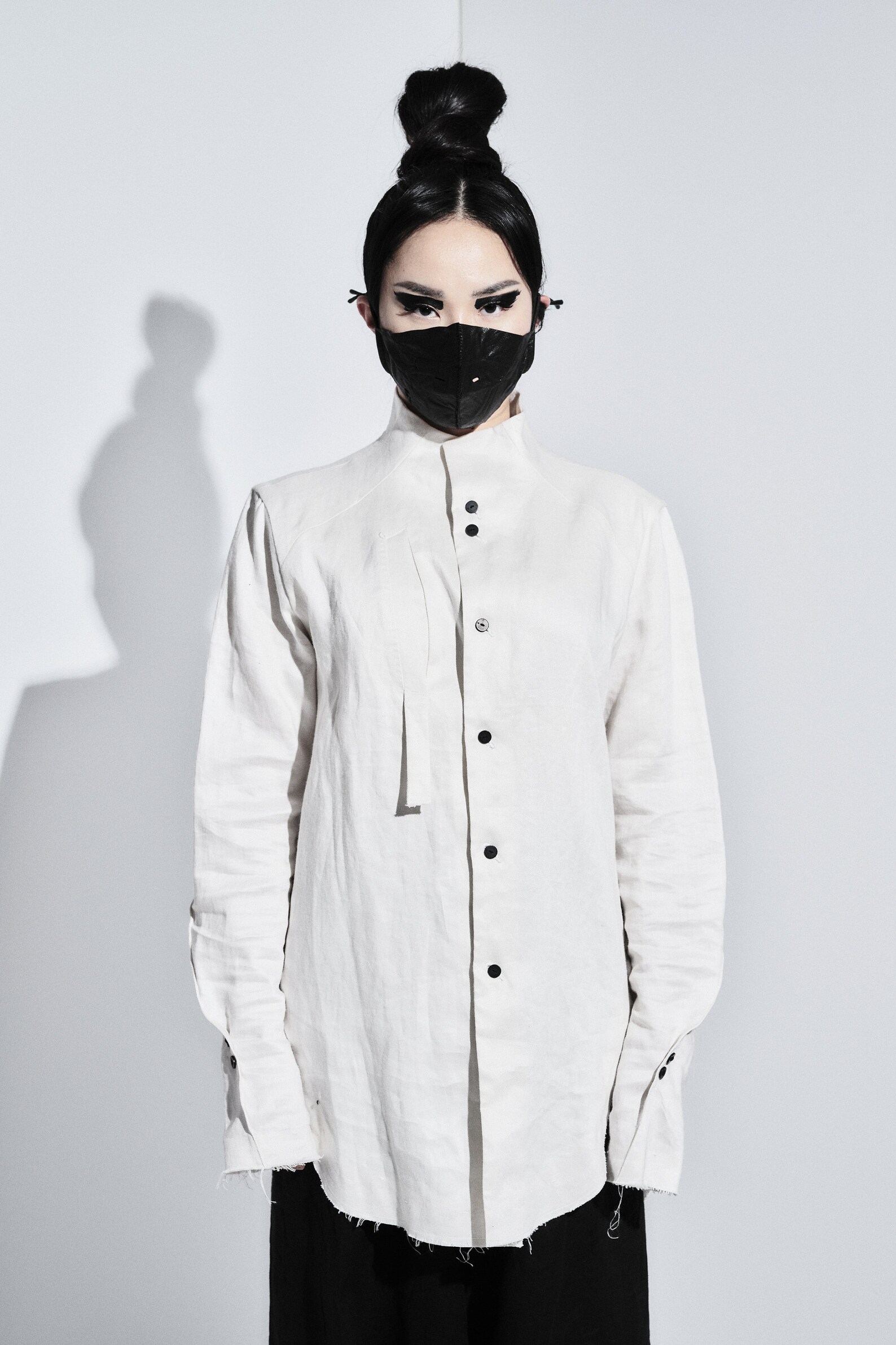 Leather Face Mask, Black Face Mask, Avant-garde Leather Face Mask by ...