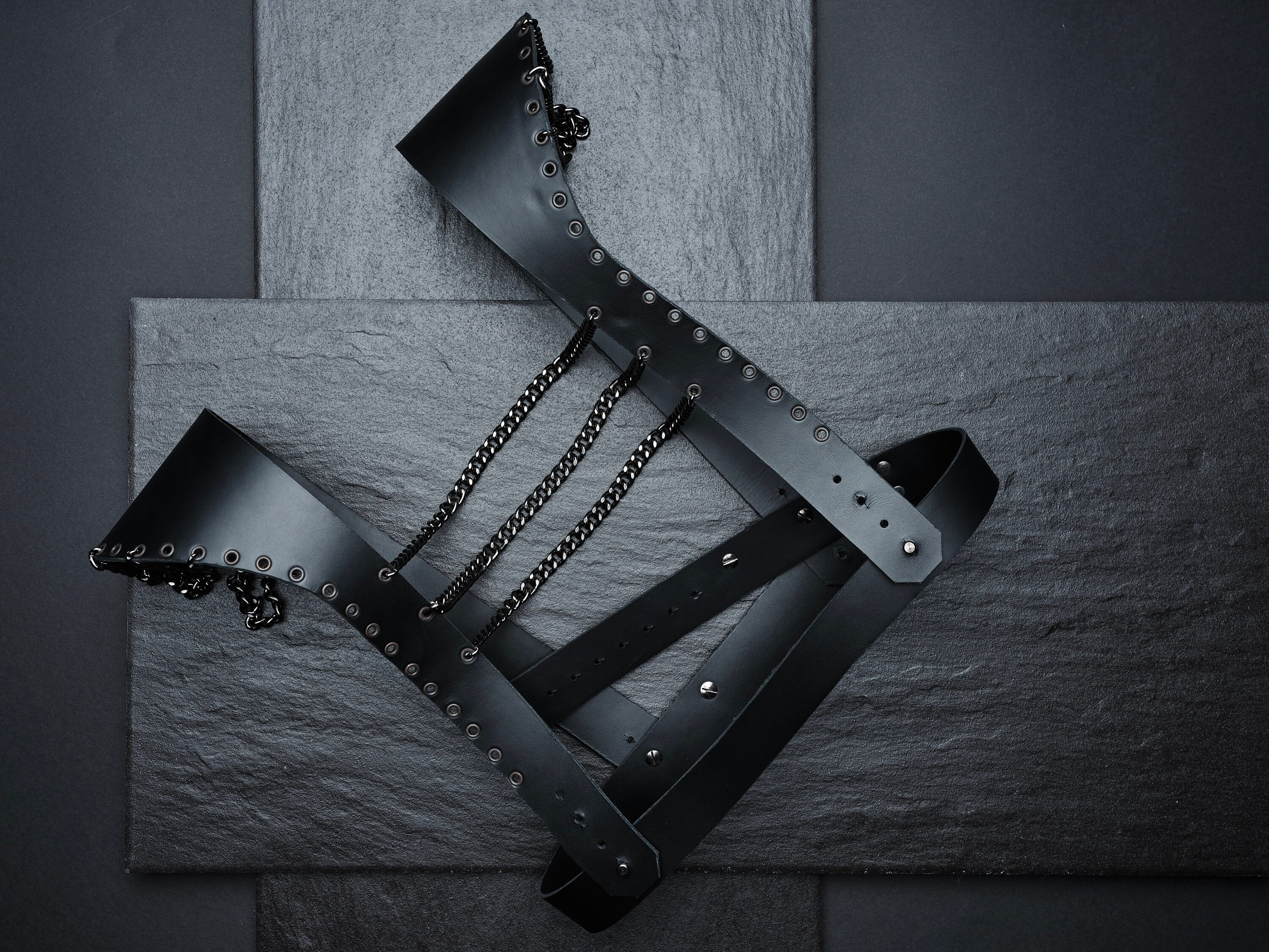 Body Harness, Leather Chain Harness, Avant-garde Leather Accessories ...