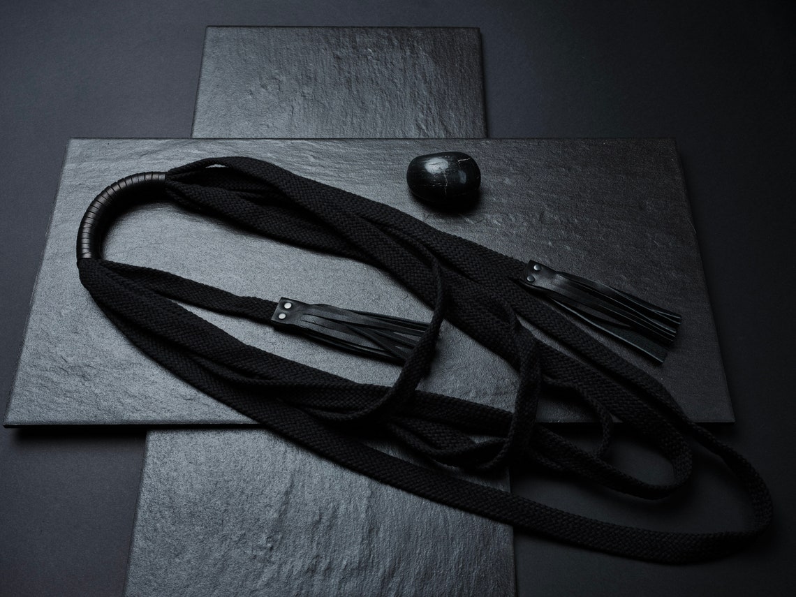 Rope Leather Long Necklace Avant-garde Long Necklace Tassel | Etsy