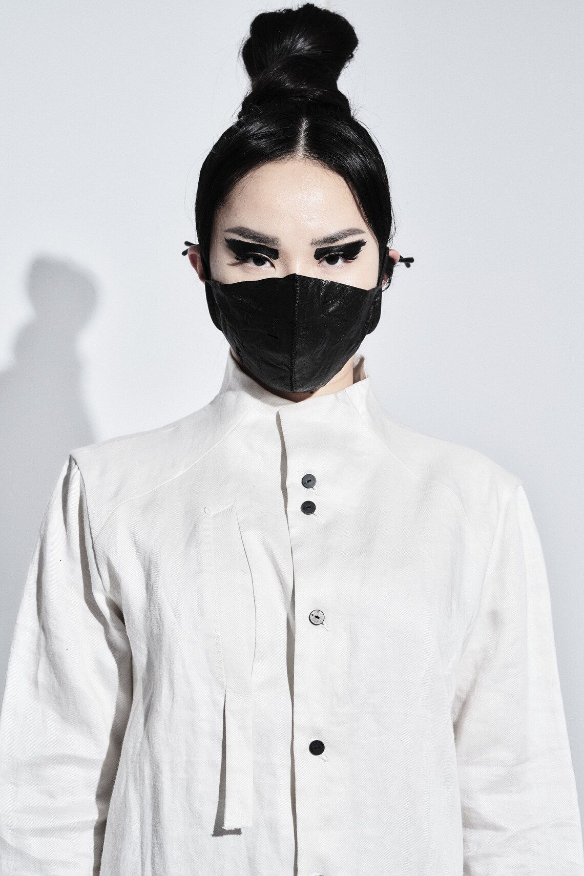 Leather Face Mask Black Face Mask Avant-garde Leather Face | Etsy