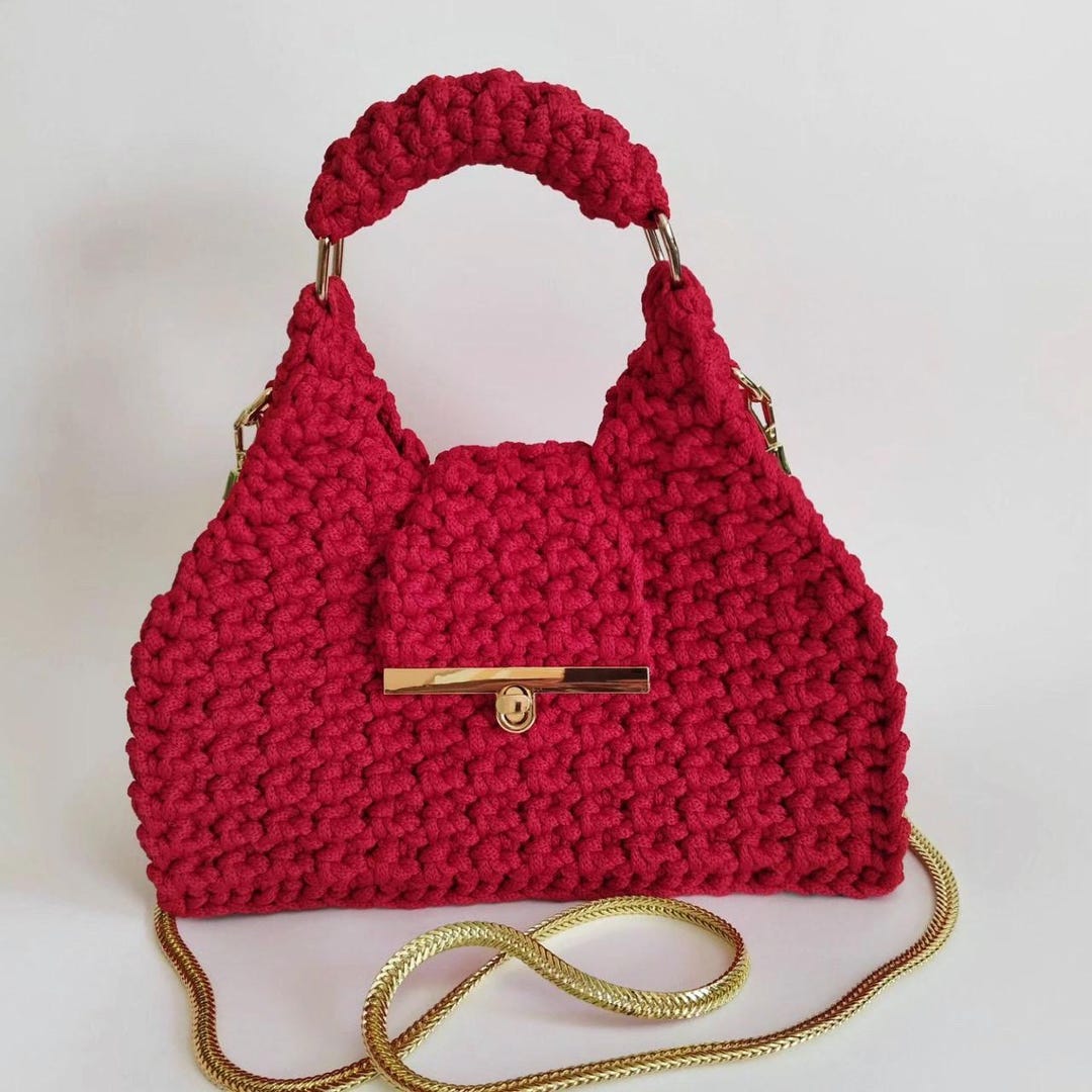 Crochet Bag Pattern | Structured Crochet Handbag Tutorial | Trapezoid ...