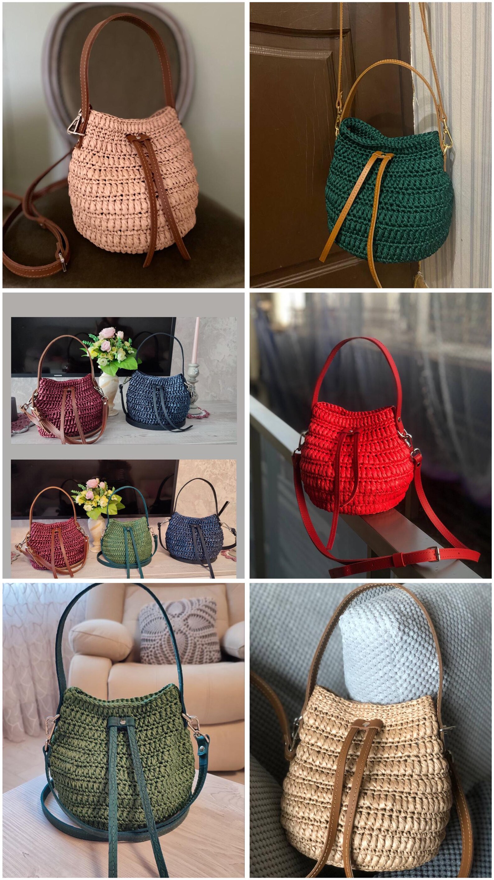 Crochet Raffia Bag Tutorial, Summer Bag PDF Pattern, Crochet Bag ...