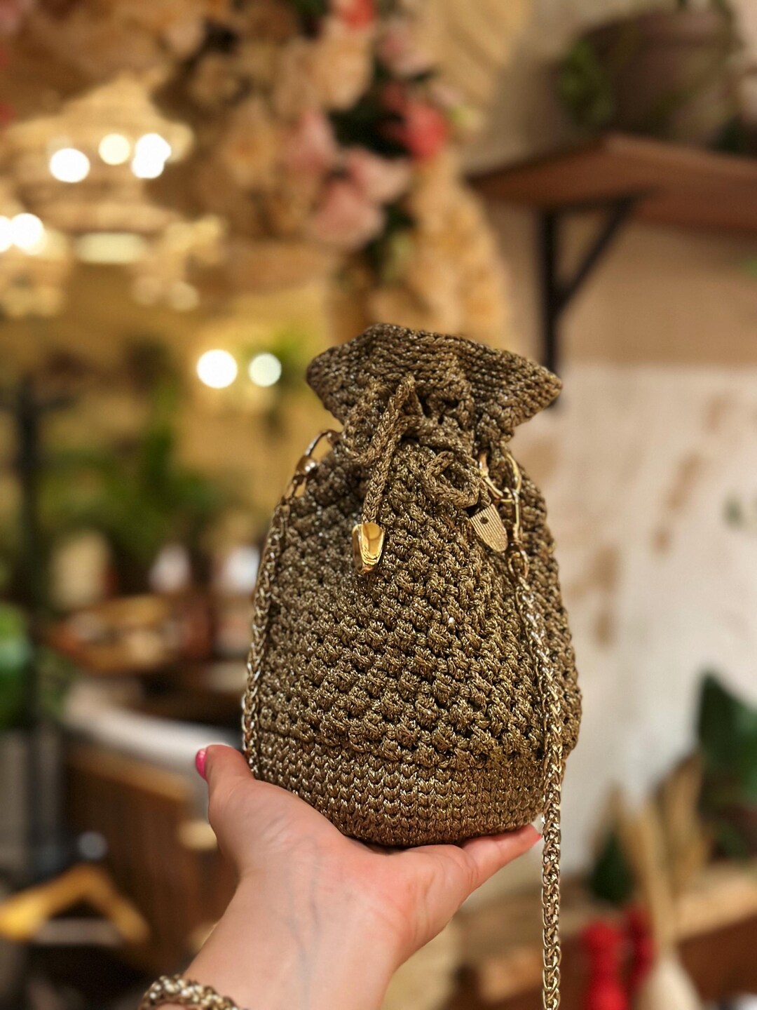 Crochet Bag Patterns | Mini Crochet Bag Pattern | Drawstring Bag ...