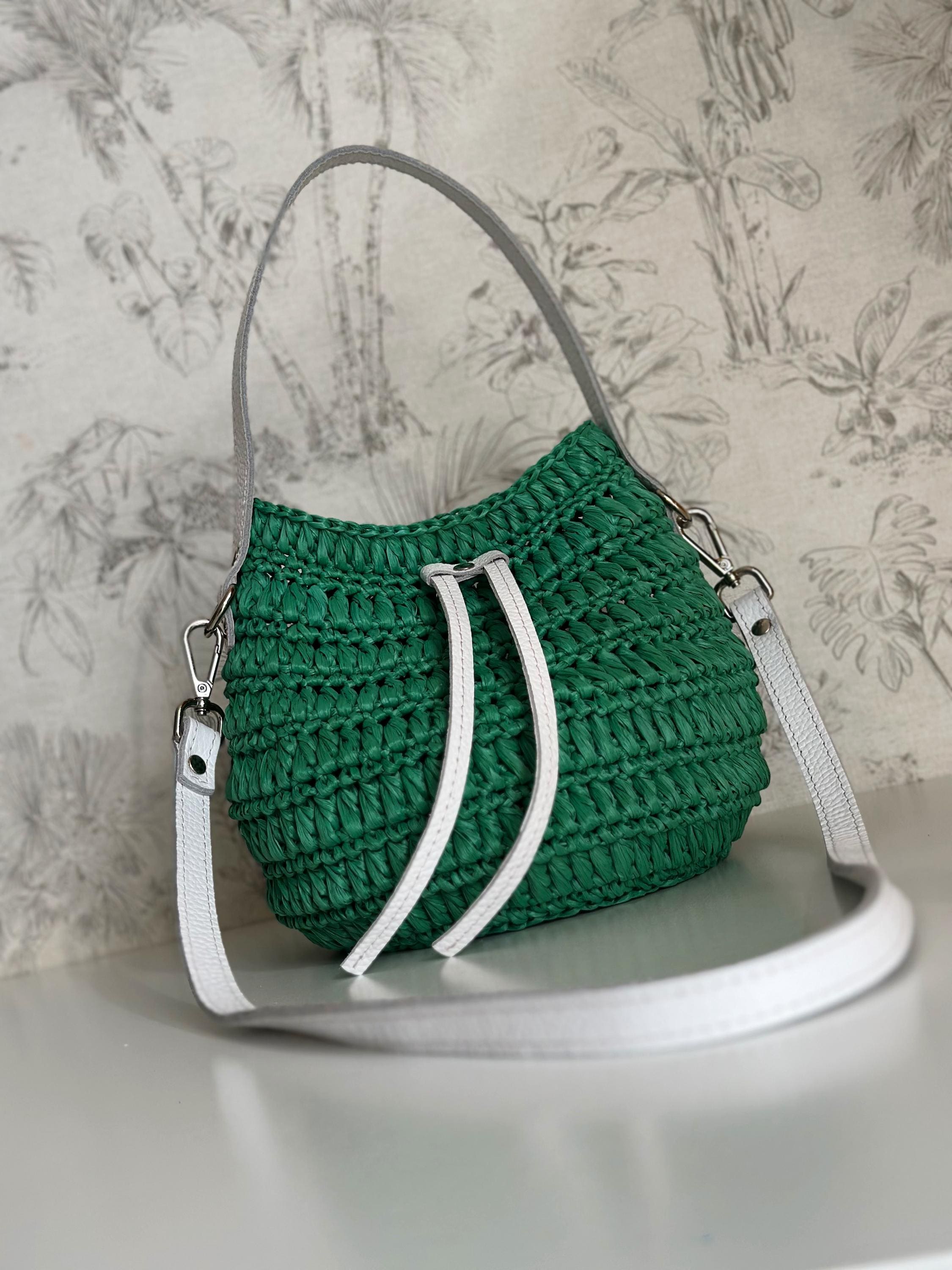 Crochet Raffia Bag Tutorial, Summer Bag PDF Pattern, Crochet Bag ...